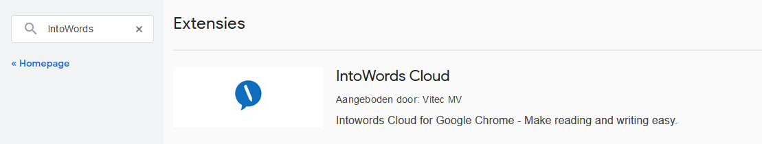 IntoWords Cloud – o.a. voor Chromebooks en de Edge browser – IntoWords